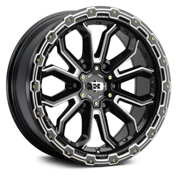Vision Wheel Tacoma Korupt Gloss Black Milled 6-Lug Wheel; 18x9; -12mm ...
