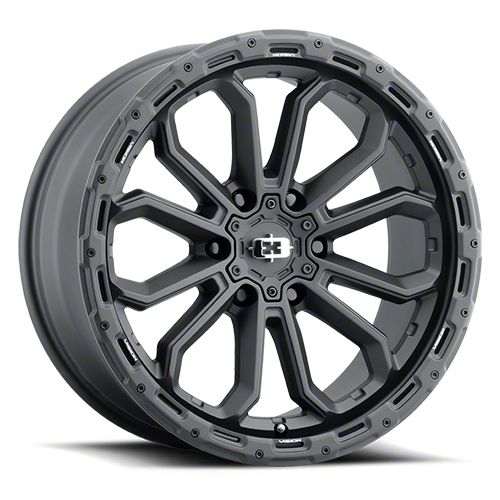 Vision Wheel Toyota 4-Runner Korupt Satin Black 6-Lug Wheel; 20x9; 12mm ...