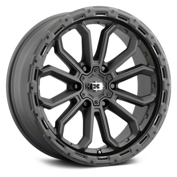 Vision Wheel Bronco Korupt Satin Black 6-Lug Wheel; 17x9; 12mm Offset ...