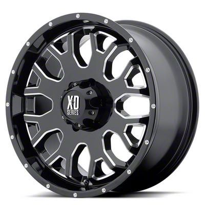 XD Tacoma Menace Gloss Black Milled 6-Lug Wheel; 20x9; 18mm Offset ...