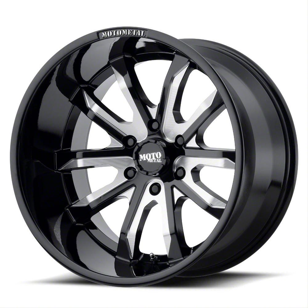 Moto Metal Titan Dagger Gloss Black Milled 6-Lug Wheel; 20x9; 18mm ...