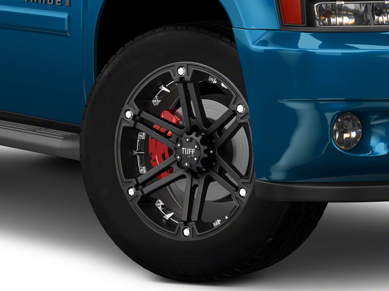Tuff A.T. Tundra T01 Flat Black with Chrome Inserts 6-Lug Wheel; 20x9 ...