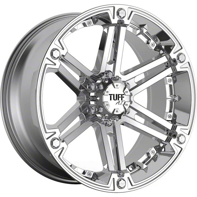 Tuff A.T. Titan XD T01 Silver with Brushed Silver Face 6-Lug Wheel ...