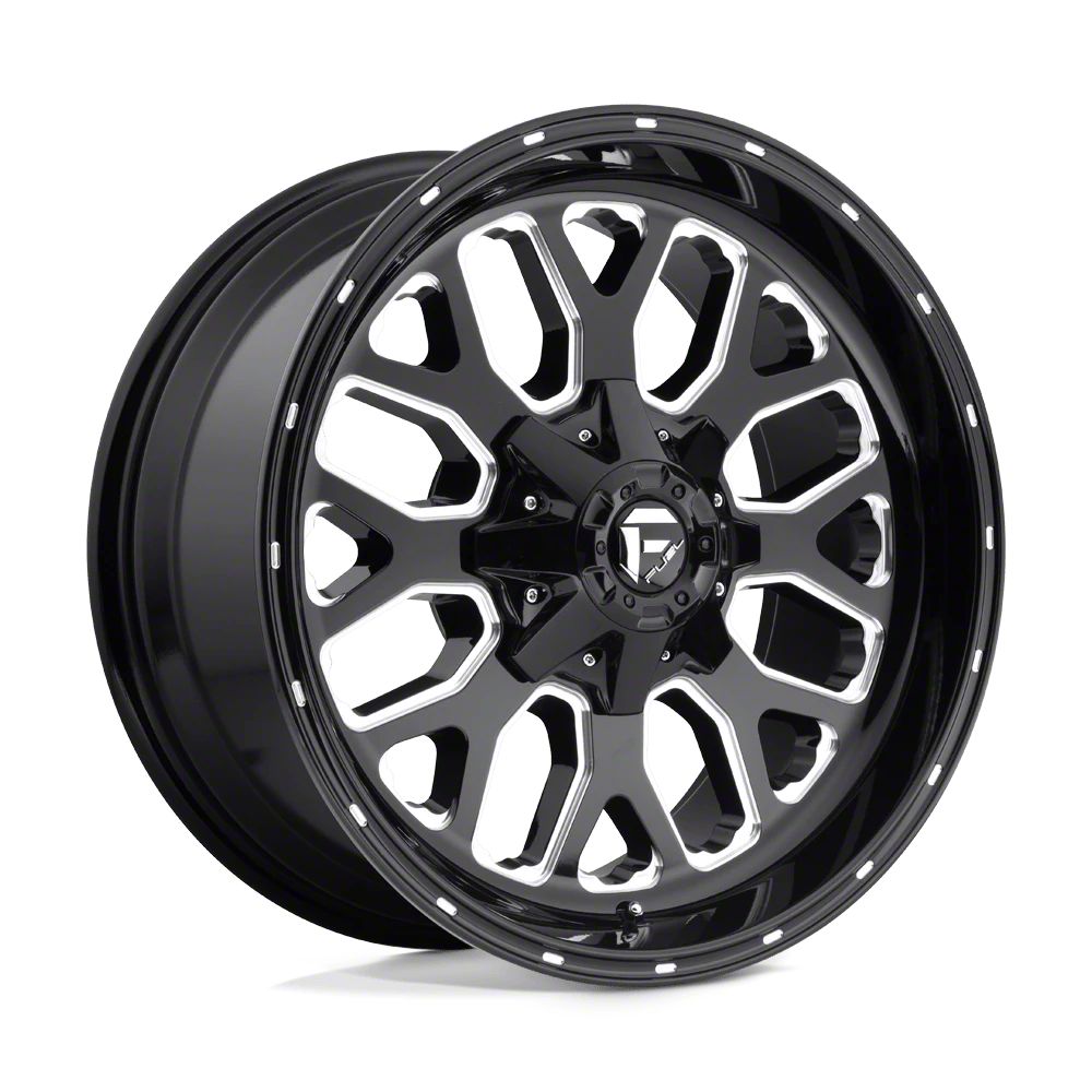 Fuel Wheels Tacoma Titan Gloss Black Milled 6-Lug Wheel; 20x10; -18mm ...