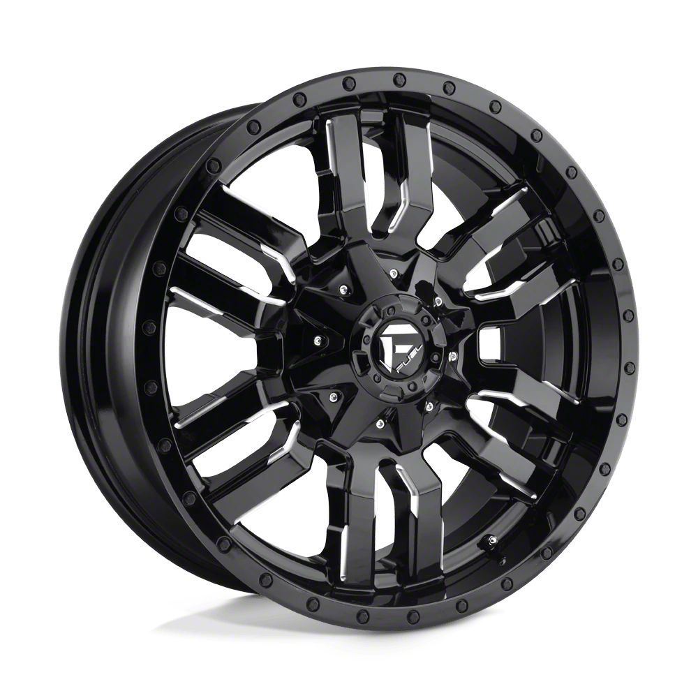 Fuel Wheels Bronco Sledge Gloss Black Milled 6-Lug Wheel; 20x12; -45mm ...