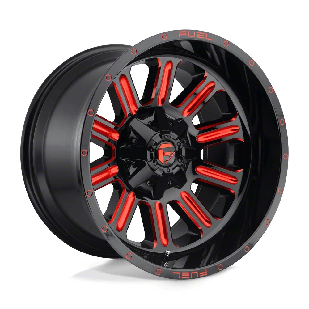 Fuel Wheels Titan Hardline Gloss Black with Red Tinted Clear 6-Lug ...
