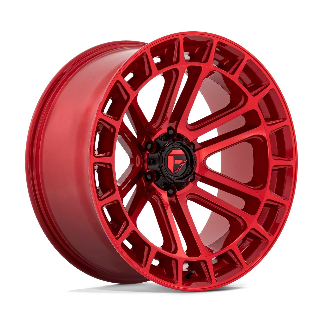 Fuel Wheels Titan Heater Candy Red Machined 6-Lug Wheel; 22x10; -13mm ...