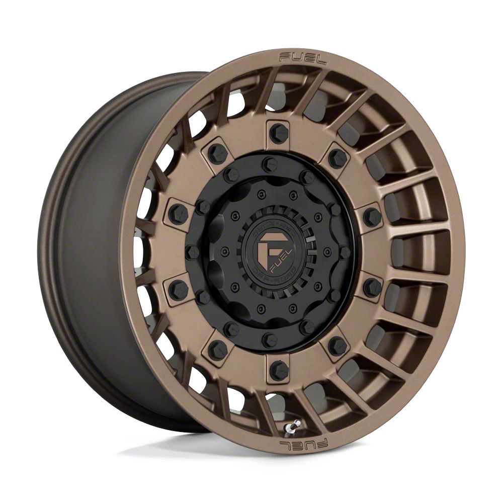 Fuel Wheels Titan Militia Matte Bronze and Black 6-Lug Wheel; 20x10 ...
