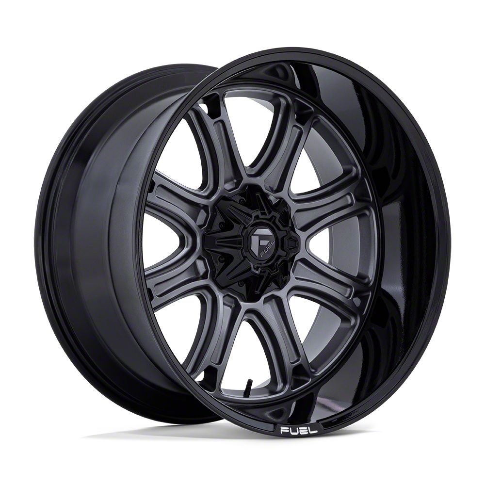 Fuel Wheels Frontier Darkstar Matte Gunmetal with Black Lip 6-Lug Wheel ...