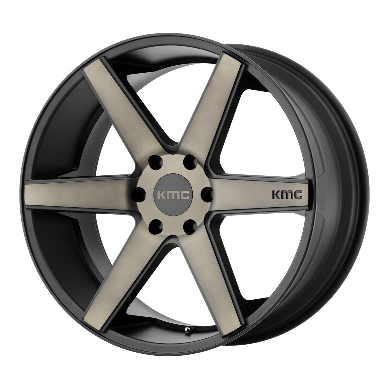 KMC Titan District Truck Matte Black Dark Tint 6-Lug Wheel; 24x9; 30mm ...