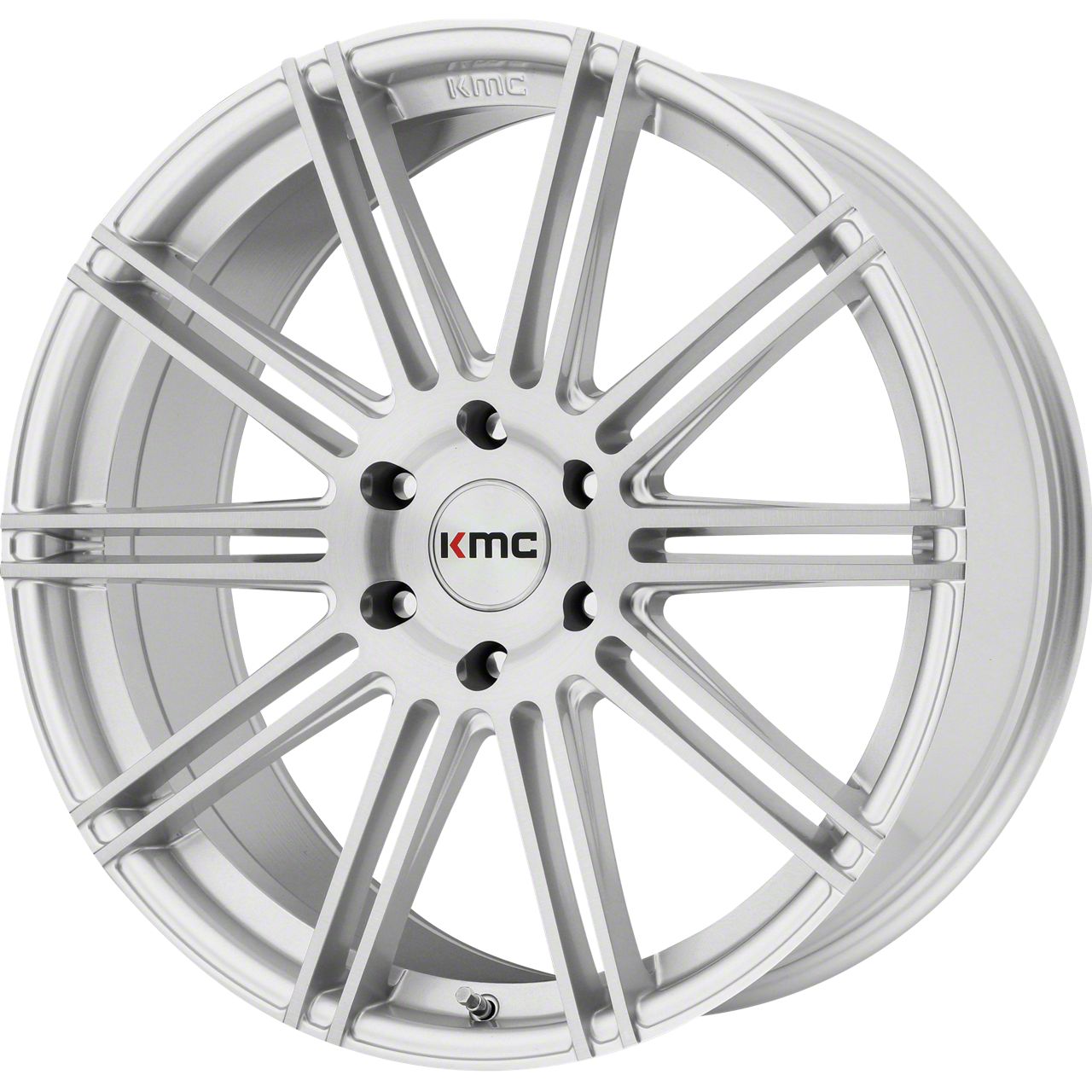 KMC Titan Channel Brushed Silver 6-Lug Wheel; 24x9.5; 30mm Offset ...