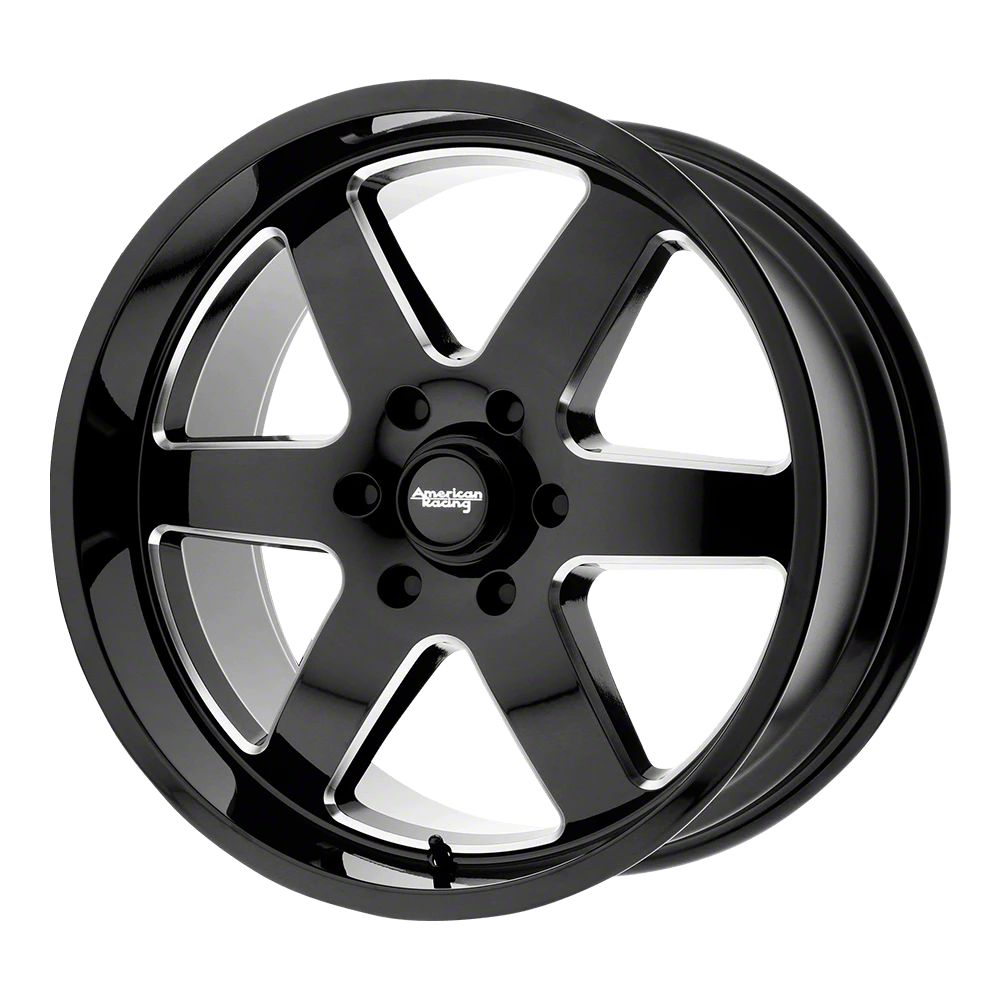 Niche Titan Altair Gloss Black with Matte Black 6-Lug Wheel; 24x10 ...