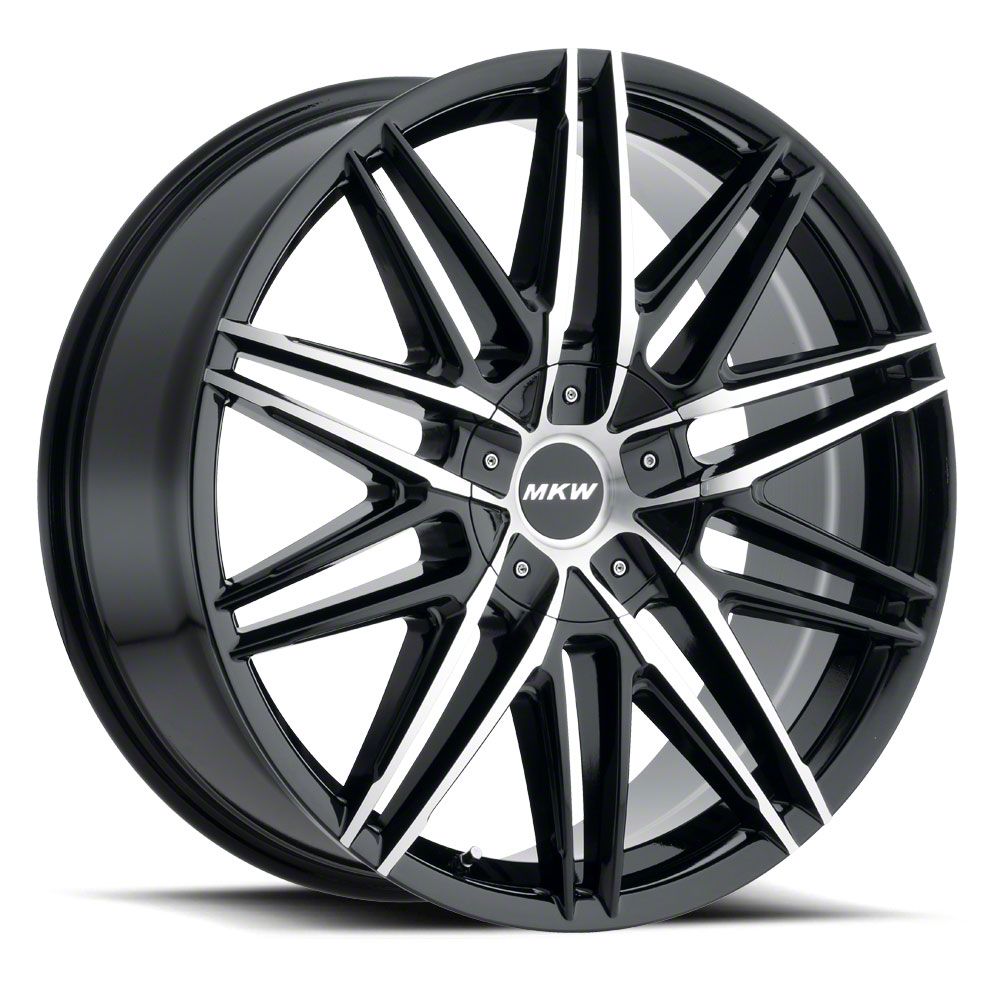 MKW Titan M124 Gloss Black Machined 6-Lug Wheel; 22x9; 18mm Offset M124 ...