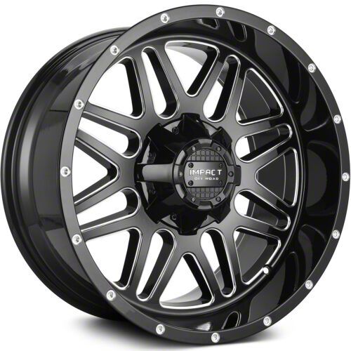 Impact Wheels Yukon 806 Gloss Black Milled 6-Lug Wheel; 20x10; -12mm ...