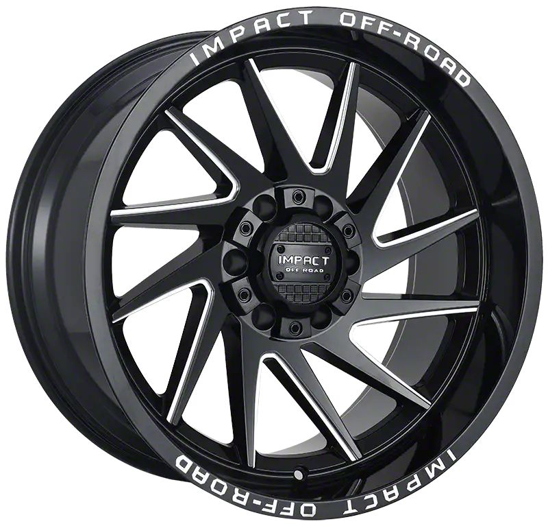 Impact Wheels Bronco 824 Gloss Black Milled 6-Lug Wheel; 20x10; -12mm ...