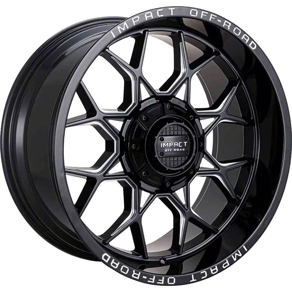 Impact Wheels Tundra 828 Gloss Black Milled 6-Lug Wheel; 20x10; -12mm ...
