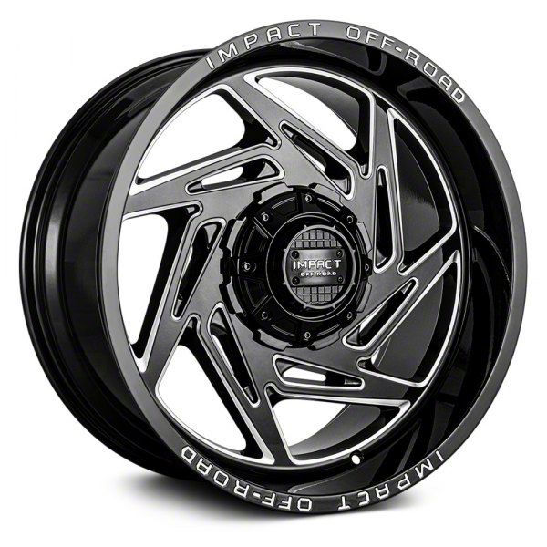 Impact Wheels Yukon 830 Gloss Black Milled 6-Lug Wheel; 20x10; -12mm ...