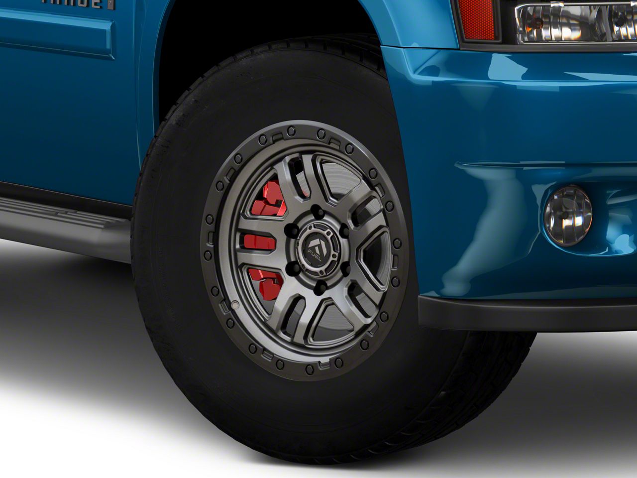 Fuel Wheels Yukon Ammo Matte Gunmetal with Black Bead Ring 6-Lug Wheel ...