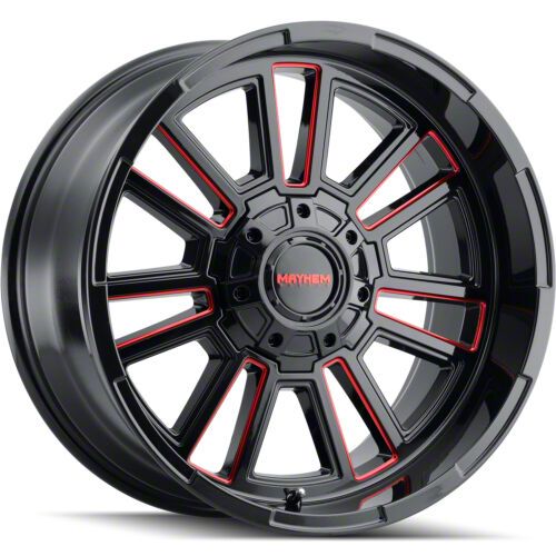 Mayhem Wheels Tahoe Apollo Gloss Black with Prism Red 6-Lug Wheel ...