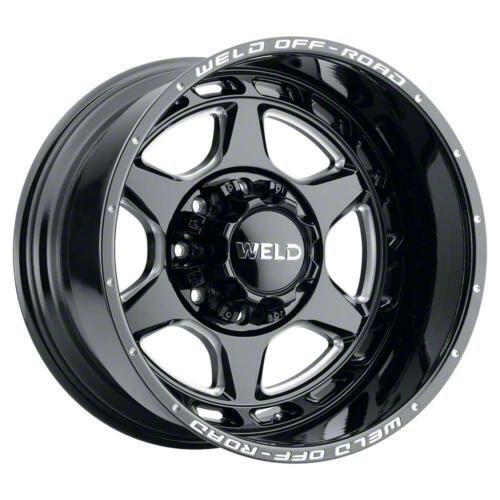 Weld Off-Road Tahoe Aragon Gloss Black Milled 6-Lug Wheel; 20x10; 13mm ...
