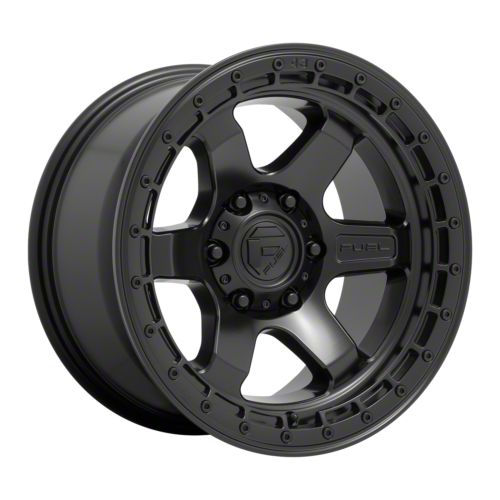 Fuel Wheels Titan Block Matte Black 6-Lug Wheel; 18x9; 20mm Offset ...