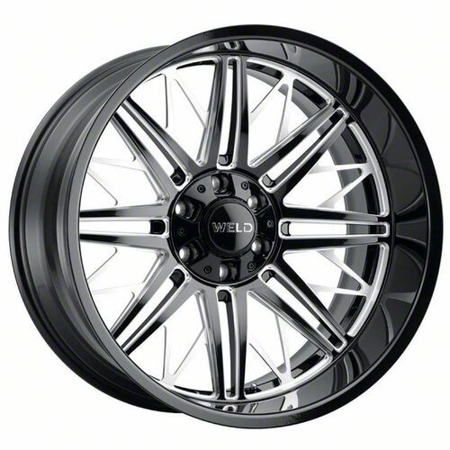 Weld Off-Road Tahoe Cascade Gloss Black Milled 6-Lug Wheel; 22x12 ...