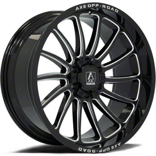 Axe Wheels Yukon Chronus Gloss Black Milled 6-Lug Wheel; 20x10; -19mm ...