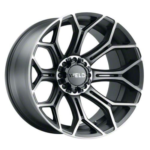 Weld Off-Road Tahoe Gradient Satin Black Machined 6-Lug Wheel; 24x14 ...