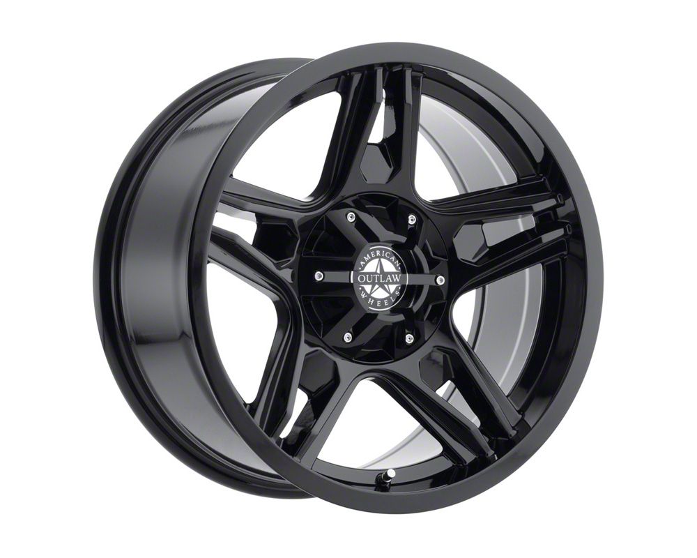 American Outlaw Wheels Titan XD Lonestar Gloss Black 6-Lug Wheel; 20x9 ...