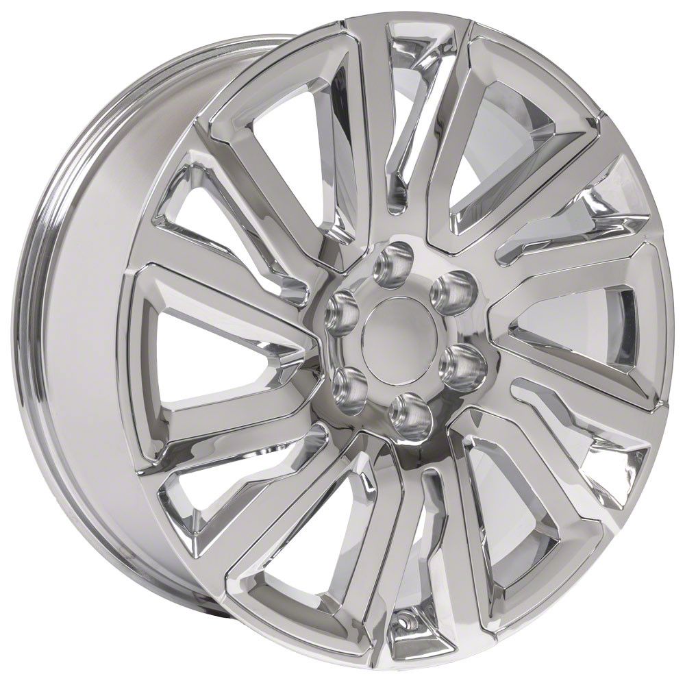 Tahoe Next Gen Sierra Style Chrome with Chrome Insert 6-Lug Wheel; 22x9 ...