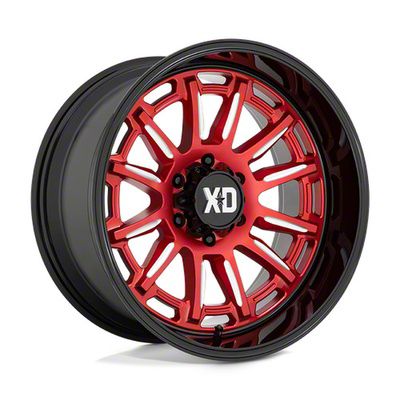 XD Titan XD Phoenix Candy Red Milled with Black Lip 6-Lug Wheel; 20x9 ...
