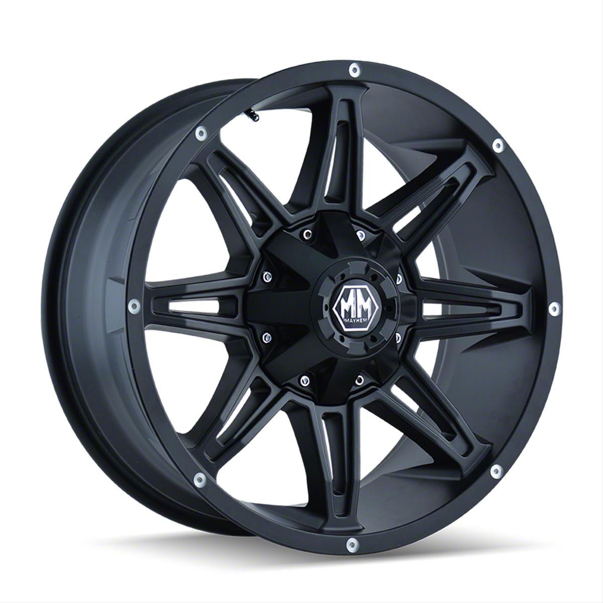 Mayhem Wheels Titan Rampage Matte Black 6-Lug Wheel; 18x9; 18mm Offset ...