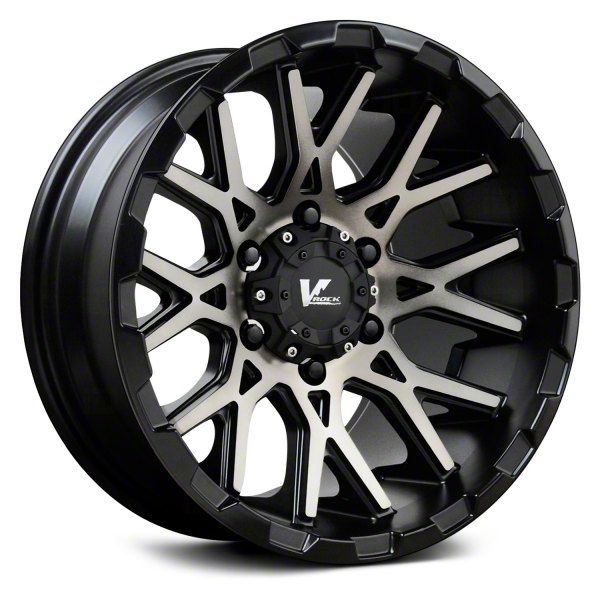 V-Rock Off-Road Wheels Tundra Recoil Satin Black Machined 6-Lug Wheel ...