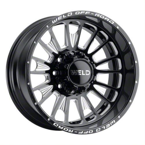 Weld Off-Road Titan Scorch Gloss Black Milled 6-Lug Wheel; 22x10; 13mm ...