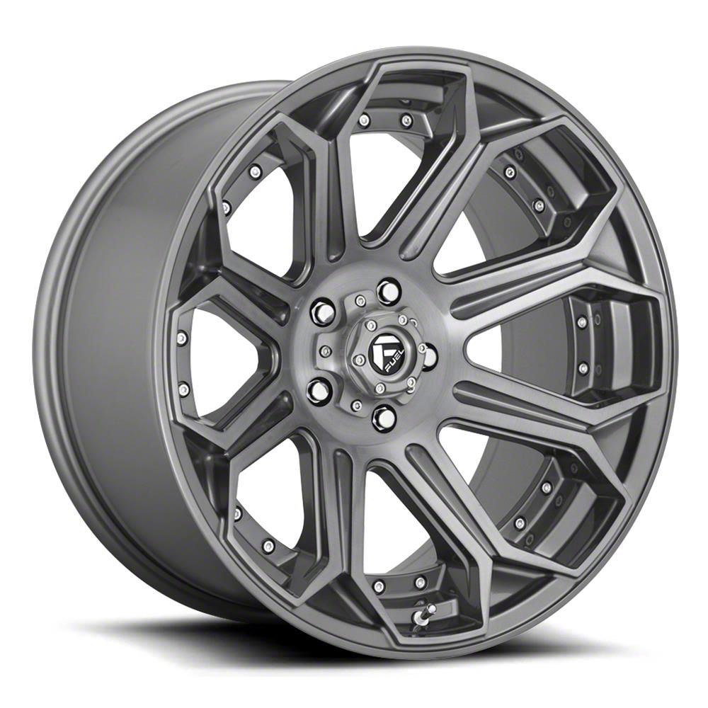 Fuel Wheels Titan XD Siege Platinum Brushed Gunmetal 6-Lug Wheel; 22x12 ...
