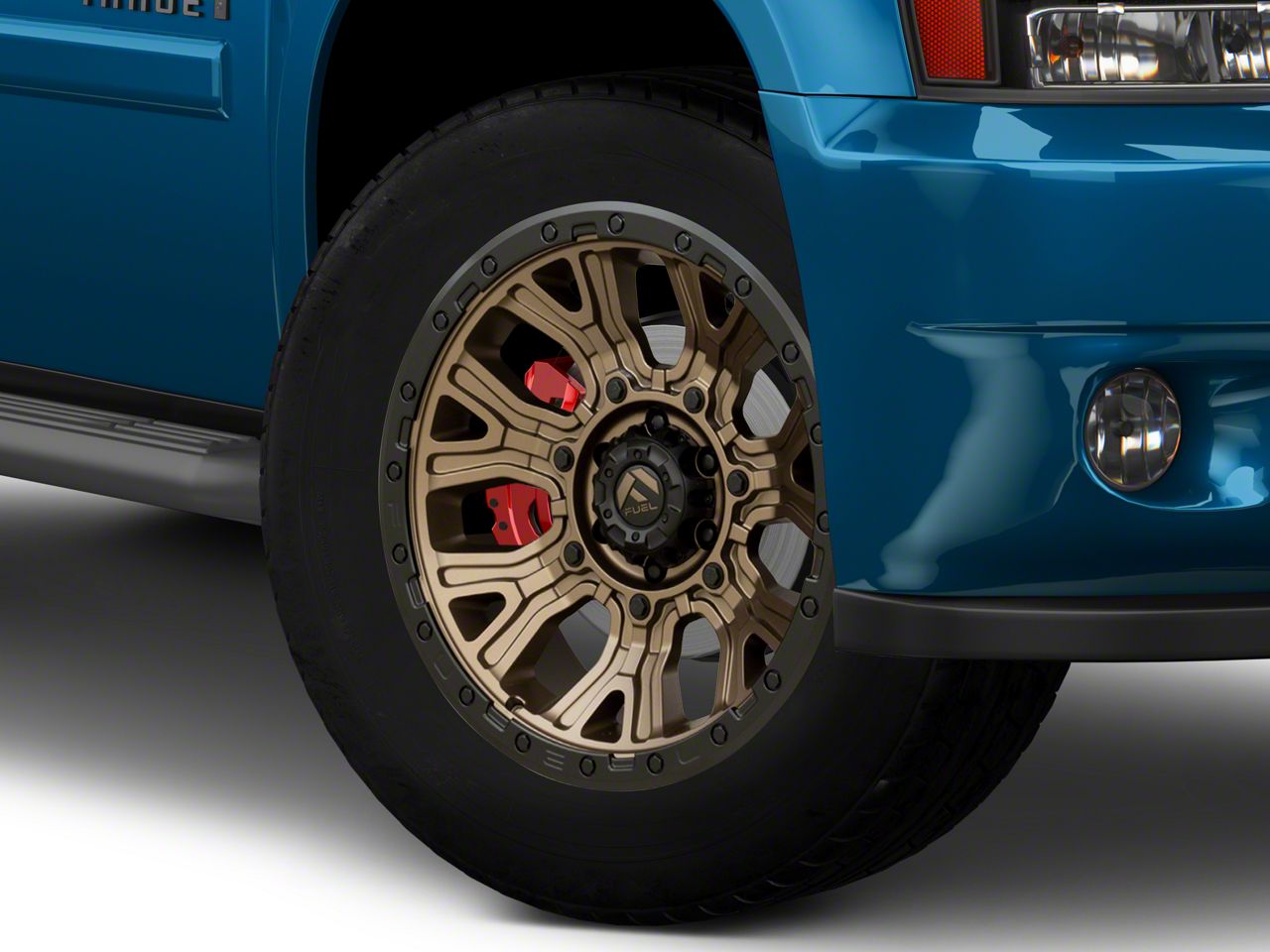 Fuel Wheels Titan XD Traction Matte Bronze with Black Ring 6-Lug Wheel ...