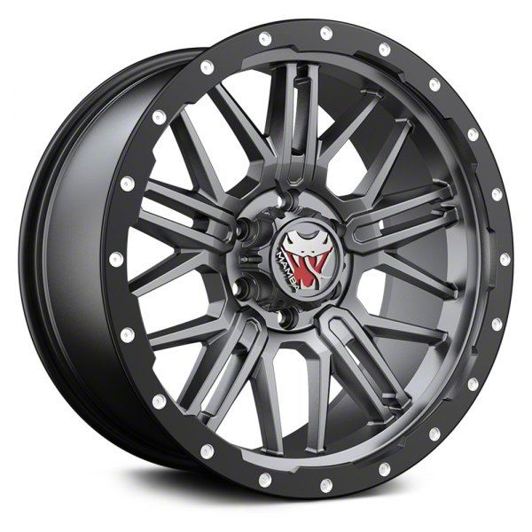 Mamba Offroad Wheels Titan XD Type M25 Matte Gray with Black Lip 6-Lug ...