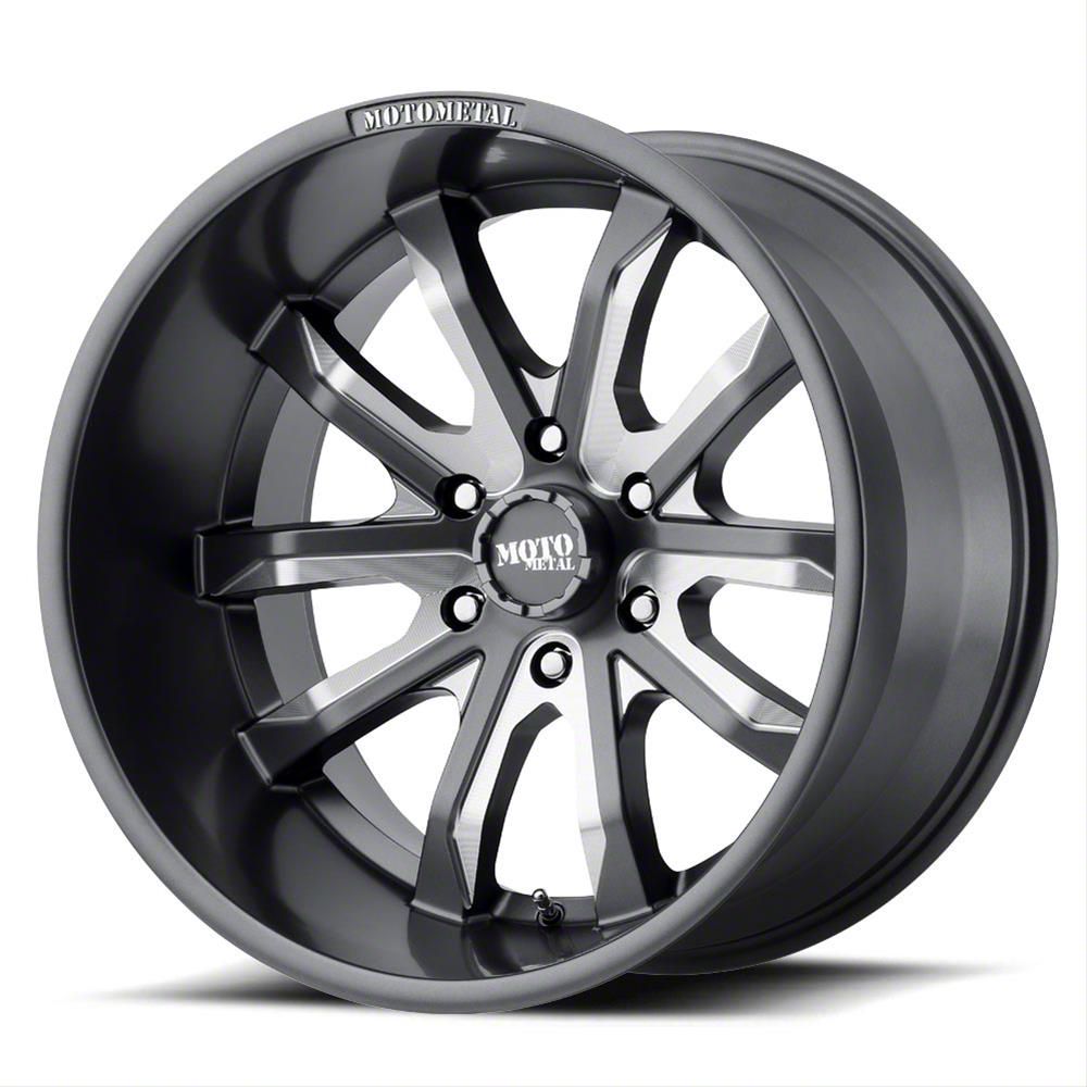 Moto Metal Silverado 1500 MO983 Dagger Satin Gray Milled 6-Lug Wheel ...