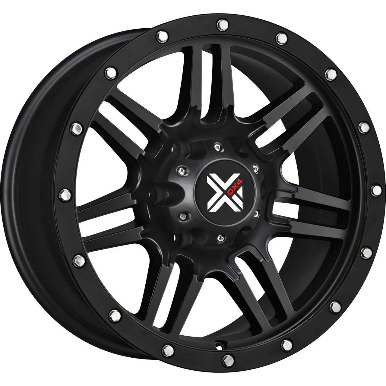 DX4 Wheels Tundra 7S Flat Black 6-Lug Wheel; 18x9; 25mm Offset ...