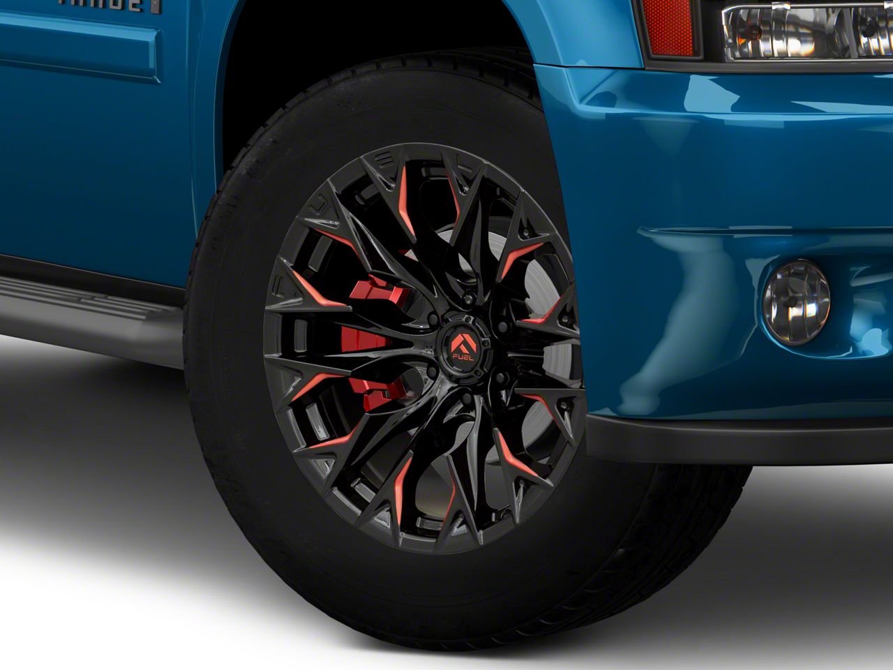 Fuel Wheels Tundra Flame Gloss Black Milled with Red Accents 6-Lug ...