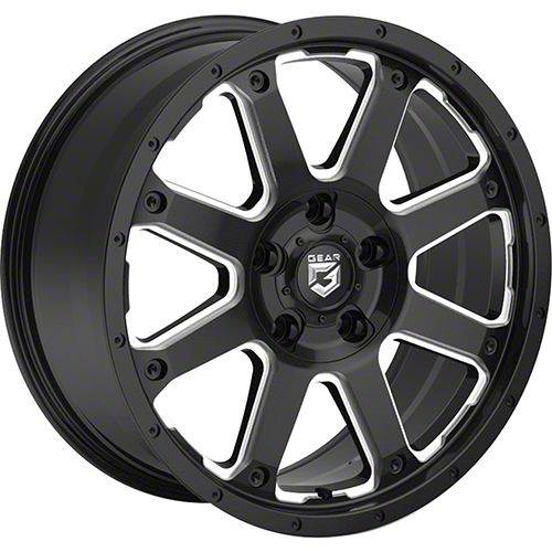 Gear Off-Road Yukon Big Block Gloss Black Milled 6-Lug Wheel; 18x9 ...