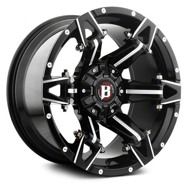 Ballistic Tacoma Spartan Gloss Black Milled 6-Lug Wheel; 20x10; -24mm ...