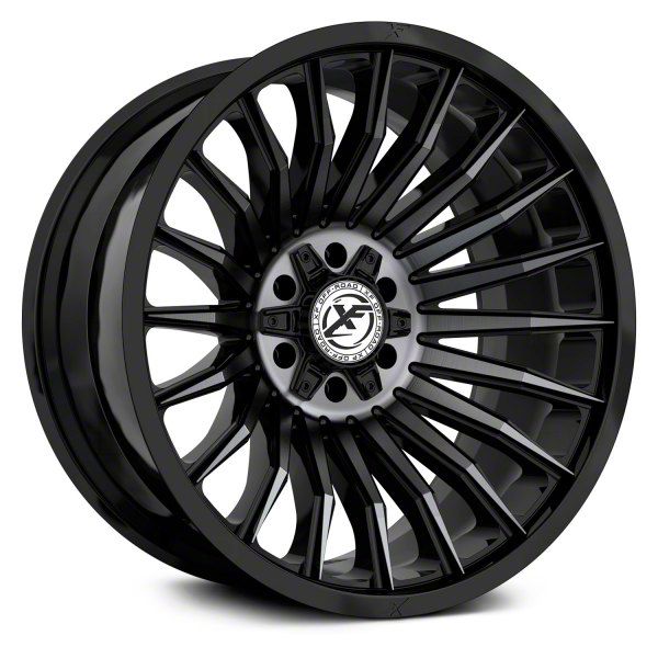 XF Offroad Toyota 4-Runner XF-231 Gloss Black Machined with Titanium ...