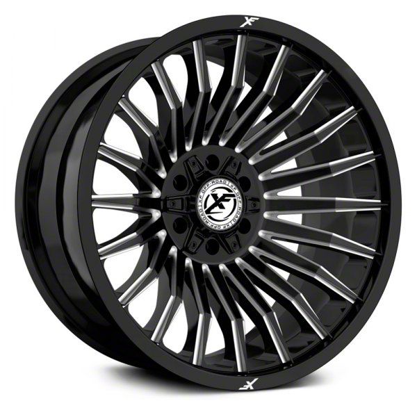 XF Offroad Tundra XF-231 Gloss Black Milled Logo 6-Lug Wheel; 20x9; 0mm ...