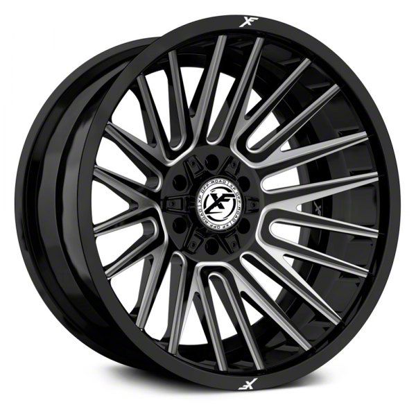 XF Offroad F-150 XF-234 Gloss Black Milled 6-Lug Wheel; 20x10; -12mm ...