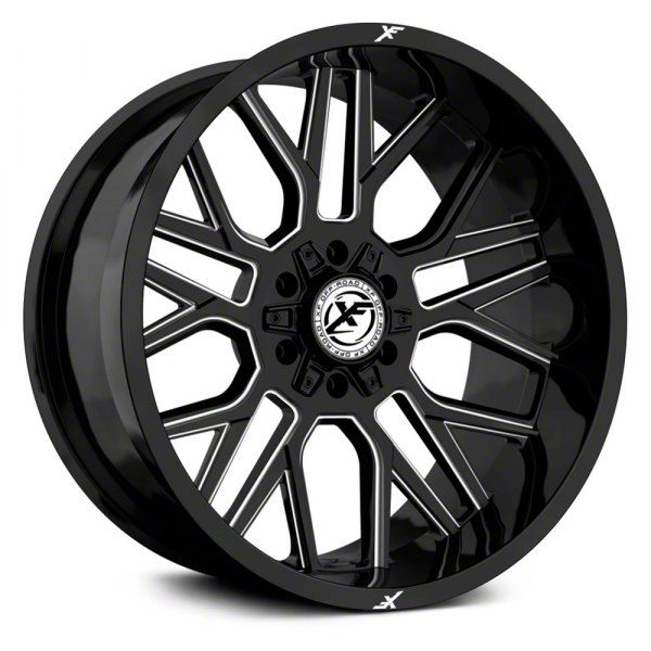 XF Offroad Toyota 4-Runner XF-235 Gloss Black Milled 6-Lug Wheel; 20x10 ...