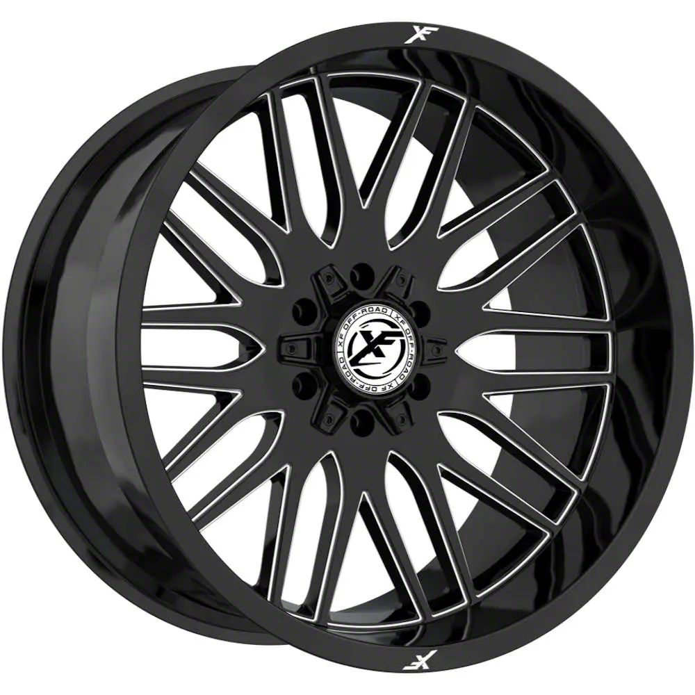 XF Offroad Toyota 4-Runner XF-240 Gloss Black Milled 6-Lug Wheel; 20x9 ...