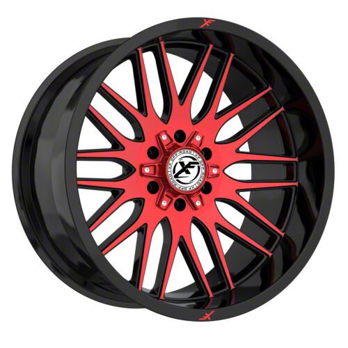 XF Offroad Tundra XF-240 Gloss Black Red Milled 6-Lug Wheel; 20x10 ...