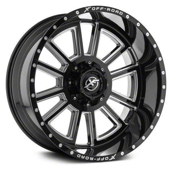 XF Offroad Toyota 4-Runner XF-225 Gloss Black Milled 6-Lug Wheel; 17x10 ...