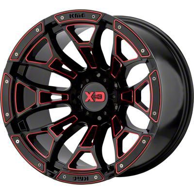 XD Toyota 4-Runner Boneyard Gloss Black Milled with Red Tint 6-Lug ...